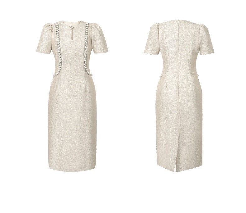 Happy Diva Women's Dresses Gold Dresses Puffed Sleeve Dresses Work ...