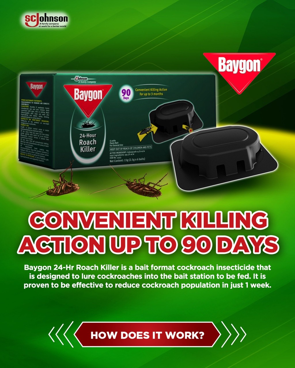 Baygon 24-Hour Cockroach Killer 3+1 | Shopee Philippines