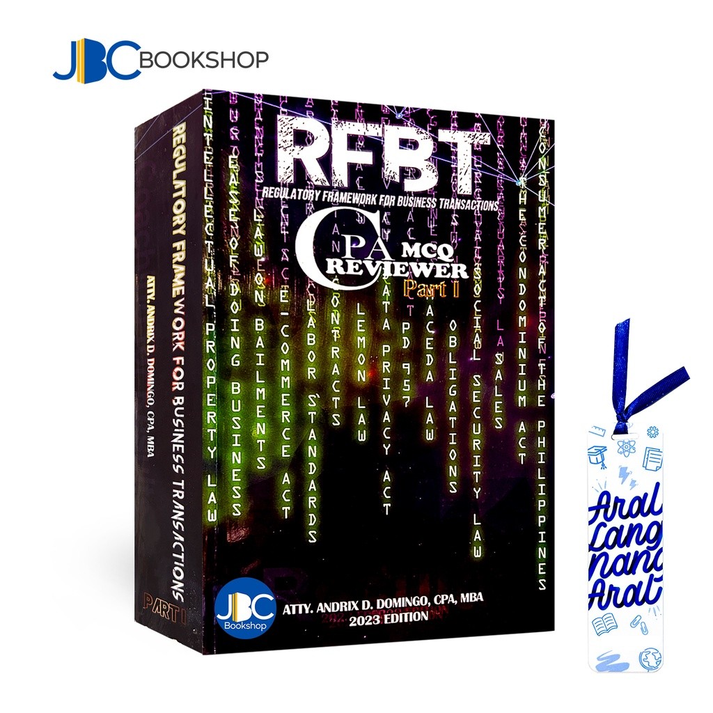 RFBT MCQ CPA Reviewer Part 1 2023 by Atty. Andrix D. Domingo, CPA, MBA | Shopee Philippines