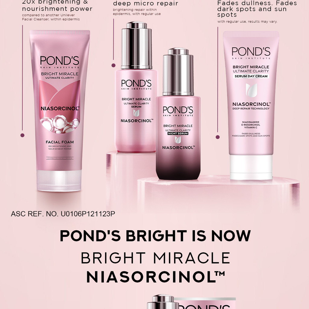 POND'S Ultimate Clarity Brightening Facial Foam 100g + Serum 30g Duo ...