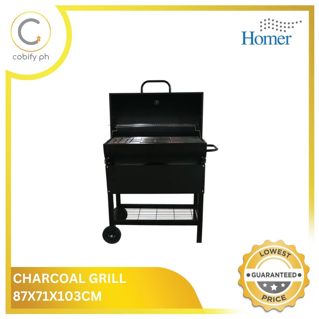 HOMER Charcoal Grill for Outdoor, Picnic and Parties 87X71X103cm ...