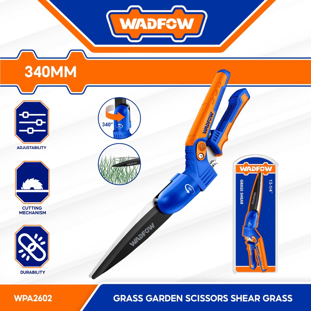 Wadfow WPA2602 Grass Garden Scissors Shear Grass Cutter Trimmer 340mm (13-1/4") | Shopee Philippines