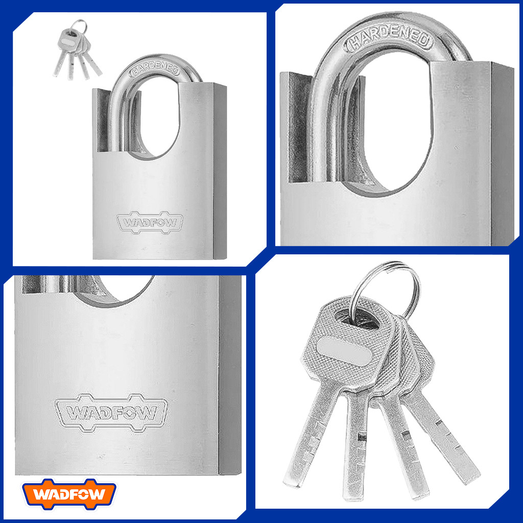 Wadfow Anti-Intrusion Prying Steel Padlock 40mm-70mm With 4 Iron Keys ...