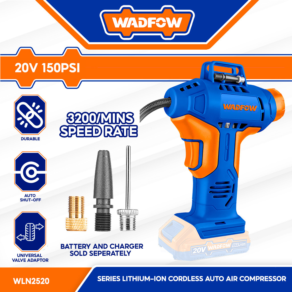 Wadfow WLN2520 P20 Series Lithium-Ion Cordless Auto Air Compressor ...