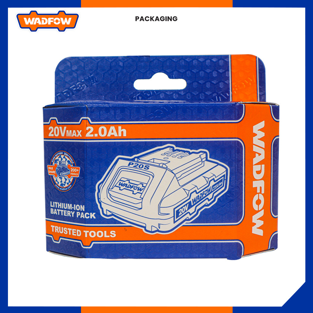 Wadfow P20 Series 20V Lithium-Ion Battery Pack For Cordless Power Tool ...