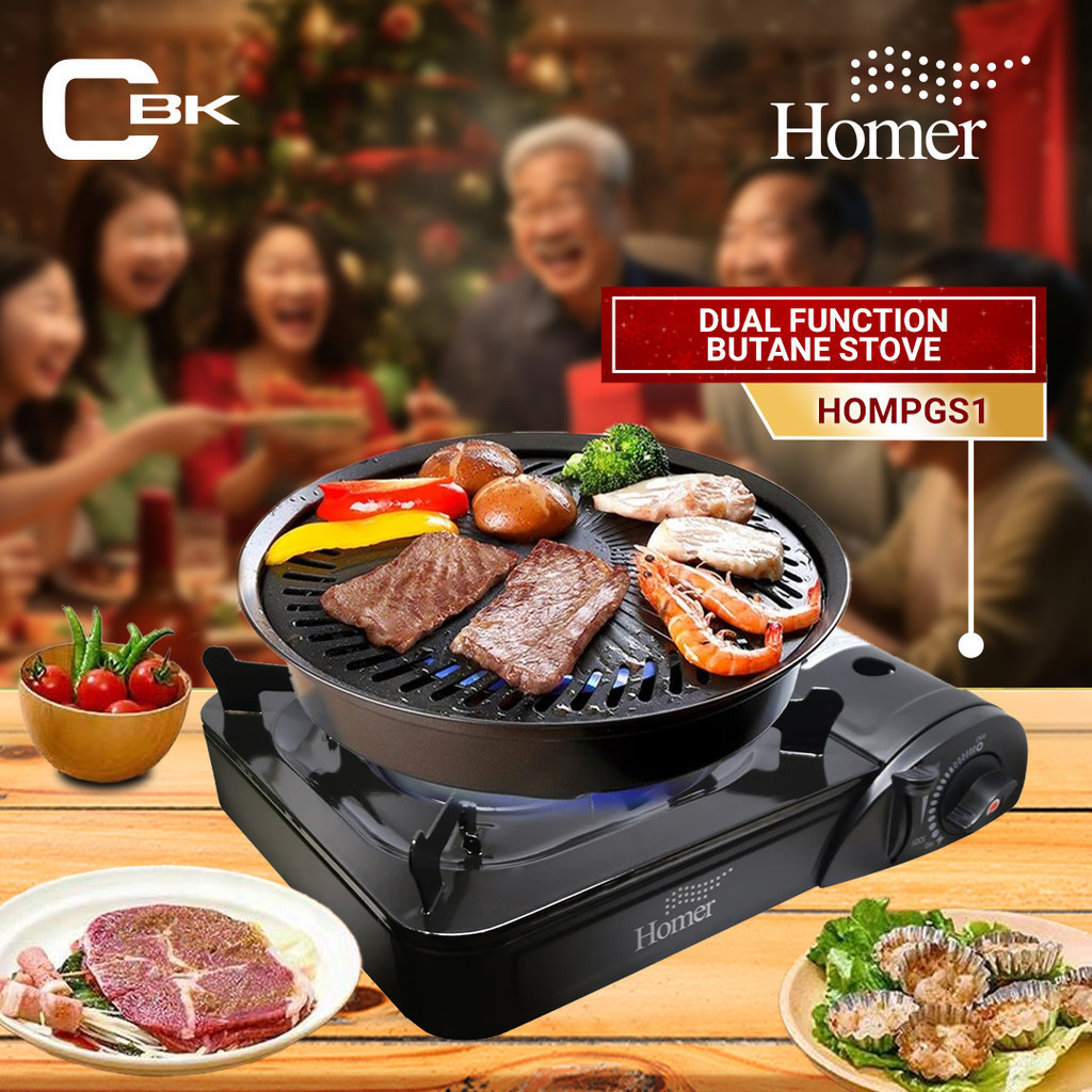 HOMER Butane Stove Dual Function Gas Butane Black HOMPGS1 | Shopee ...