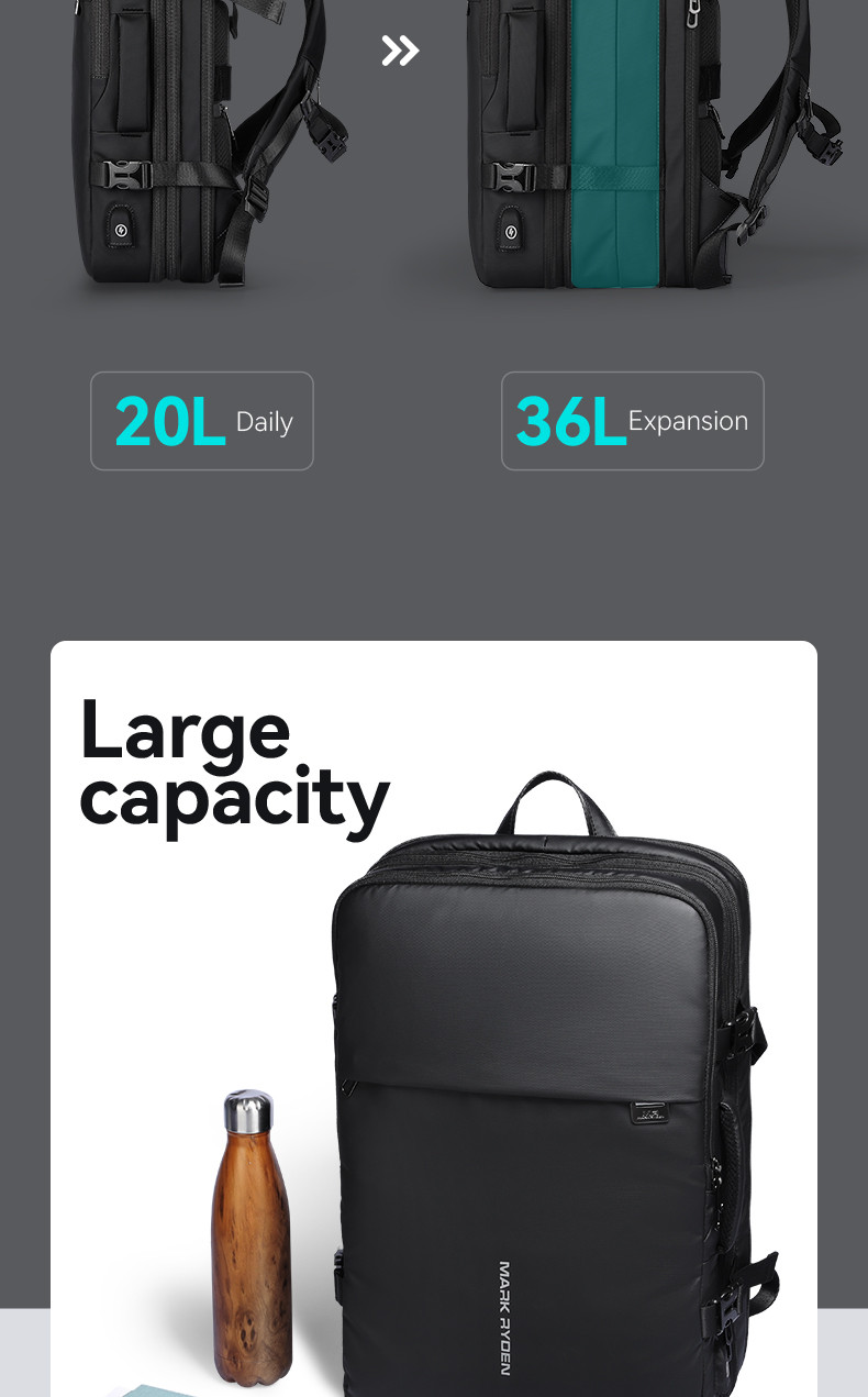 MARK RYDEN Expandable 17 inch Laptop Backpack | Shopee Philippines