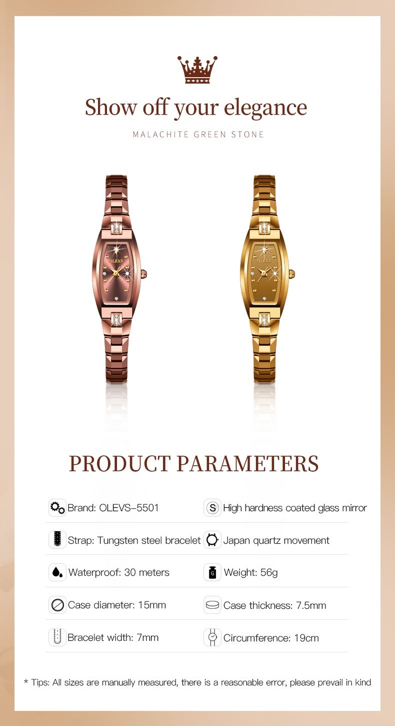 OLEVS Wrist Relo Watch For Woman Elegant Japanese Quartz Original ...