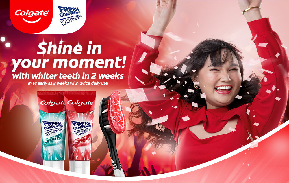 [BUY 3, FREE 3] Colgate Fresh Confidence White Blast Toothpaste 150g ...