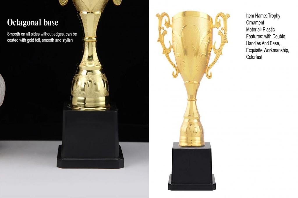 Individual Award Trophy Trophy Toy Golden Victory Trophy with Double ...