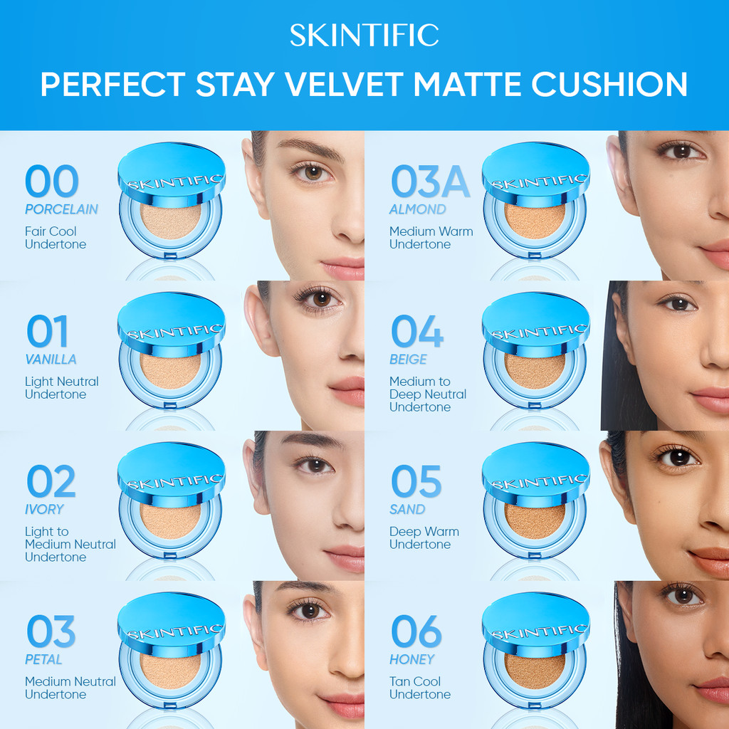 SKINTIFIC Cover All Perfect Stay Velvet Matte Cushion High Coverage ...