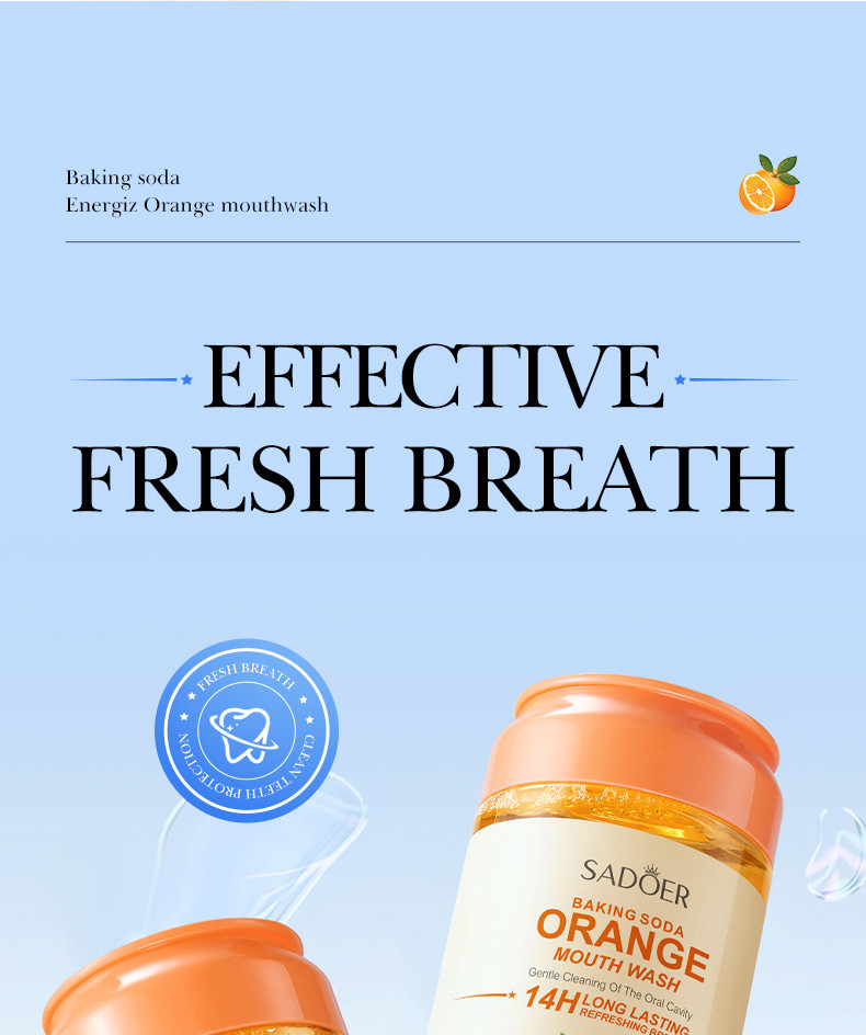 SADOER Fresh Orange Mouthwash for bad breath fresh breath oral 500ml ...