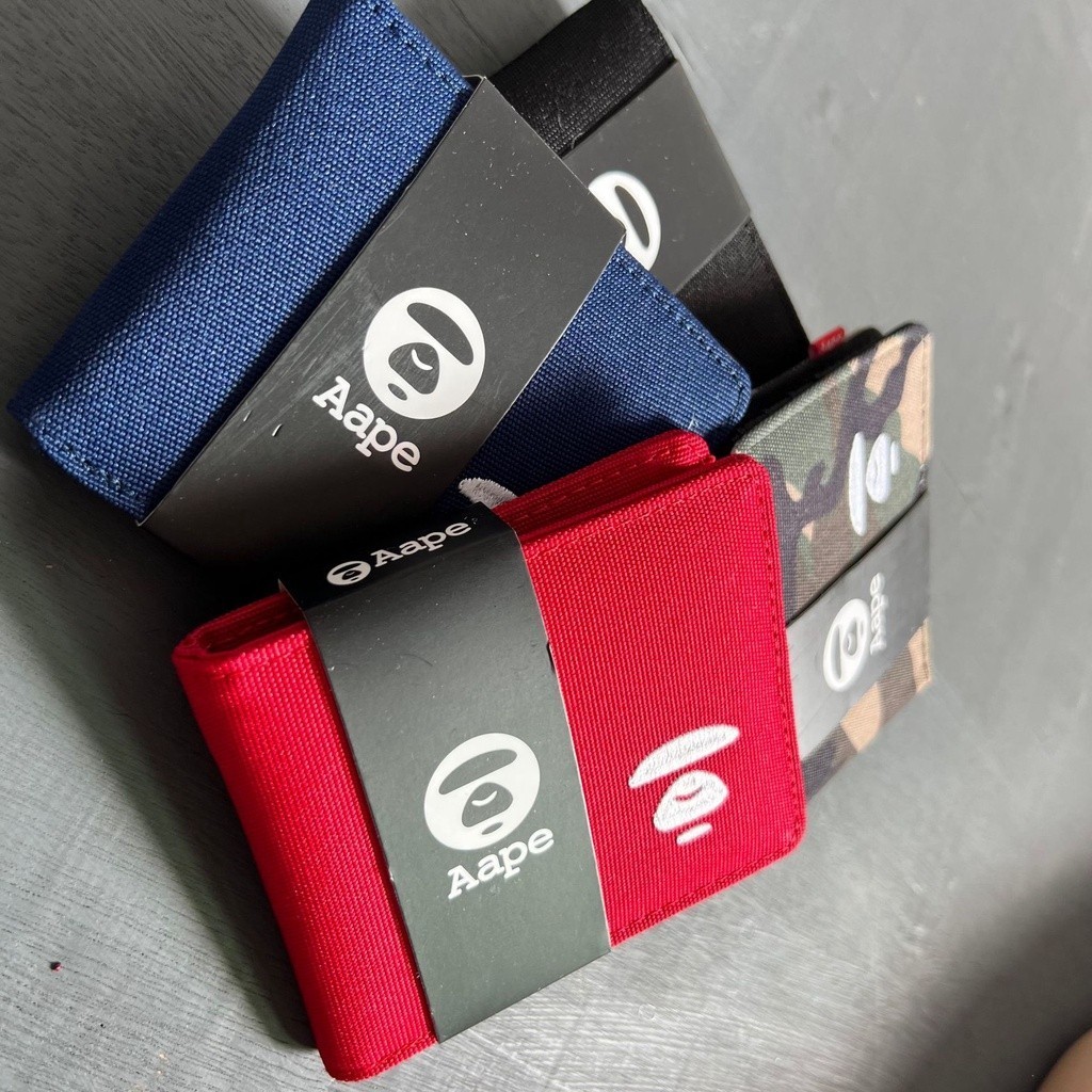 Bape Wallet Classic Short Wallet Men Card Holder Wallet Student Wallet ...