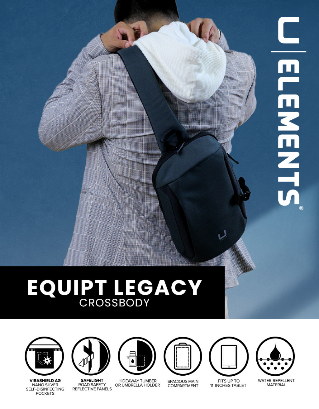 U Elements Equipt Legacy Organizational Crossbody Bag | Shopee Philippines