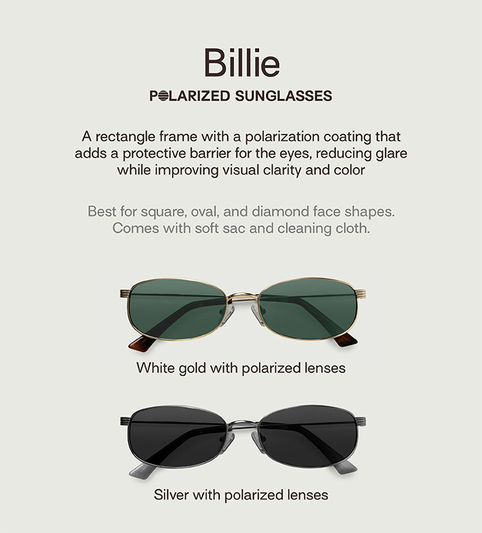 Sunnies Studios Billie (Rectangle Polarized Sunglasses Shades for Men ...