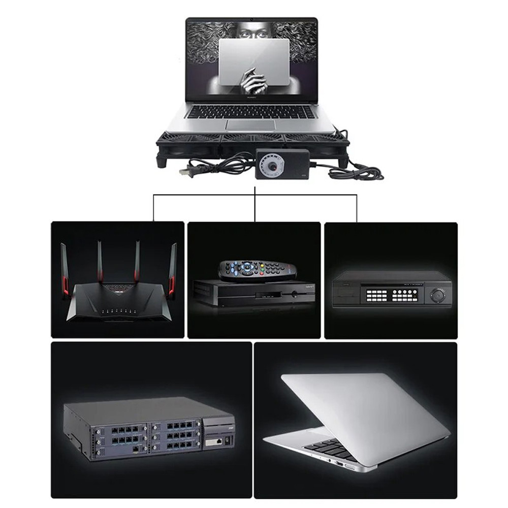 Argox 5V/12V External Quick Cooling Router Fan 1500-3000rpm Low-Noise ...