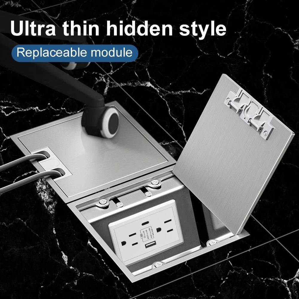 VISWE floor outlet multi socket floor mounted outlet usb socket 3 pin ...