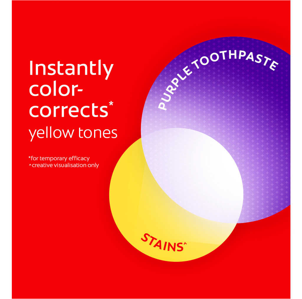 Colgate Optic White Whitening Toothpaste Purple, Color-Corrects Yellow ...