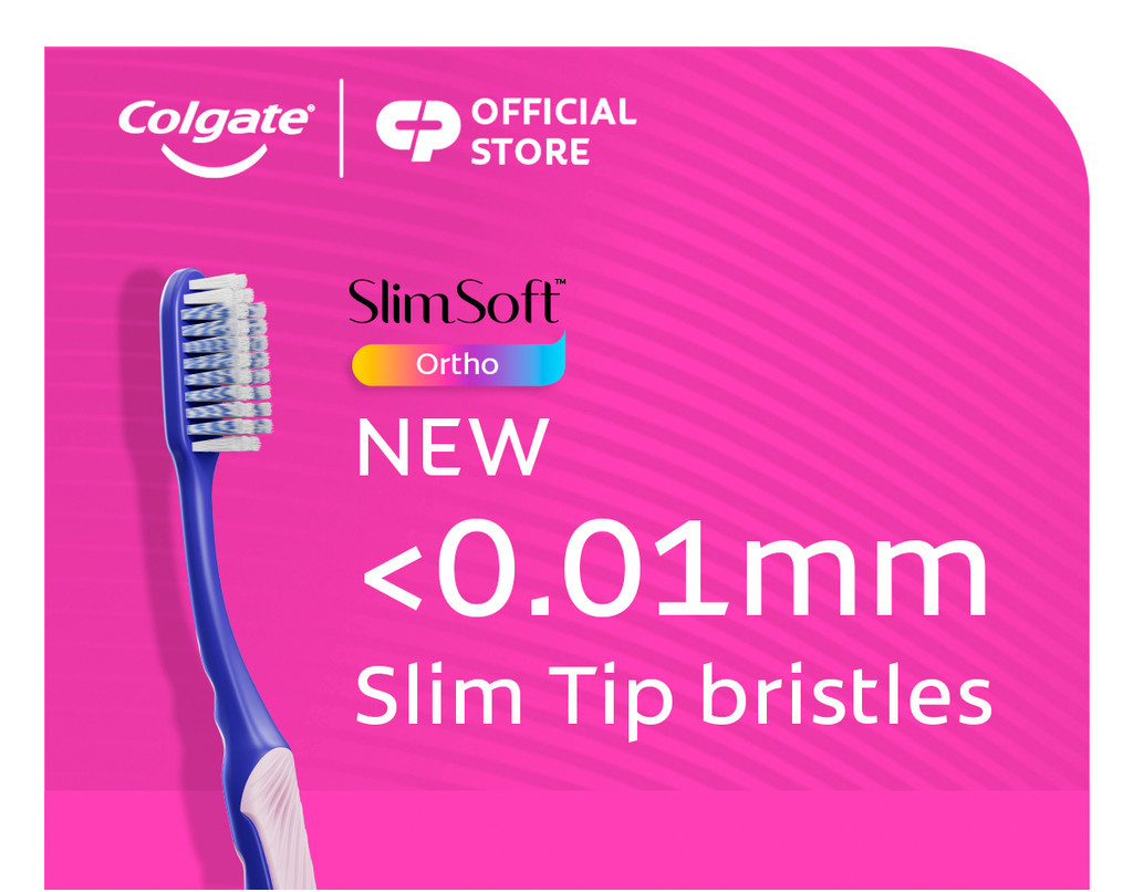 [BUY 2, FREE 1] Colgate Slim Soft Toothbrush - Orthodontic Toothbrush ...