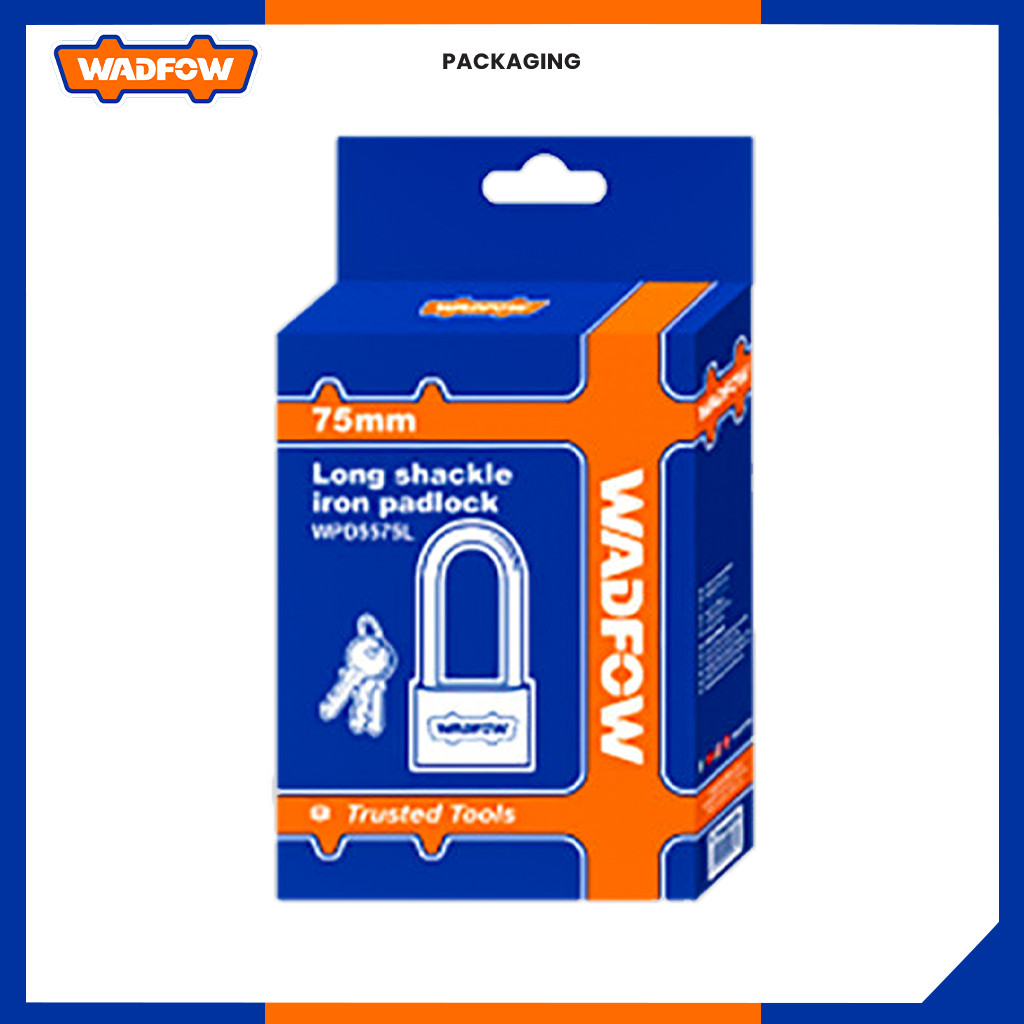 Wadfow Heavy Duty Long Shackle Iron Padlock (38mm-75mm) | Shopee ...