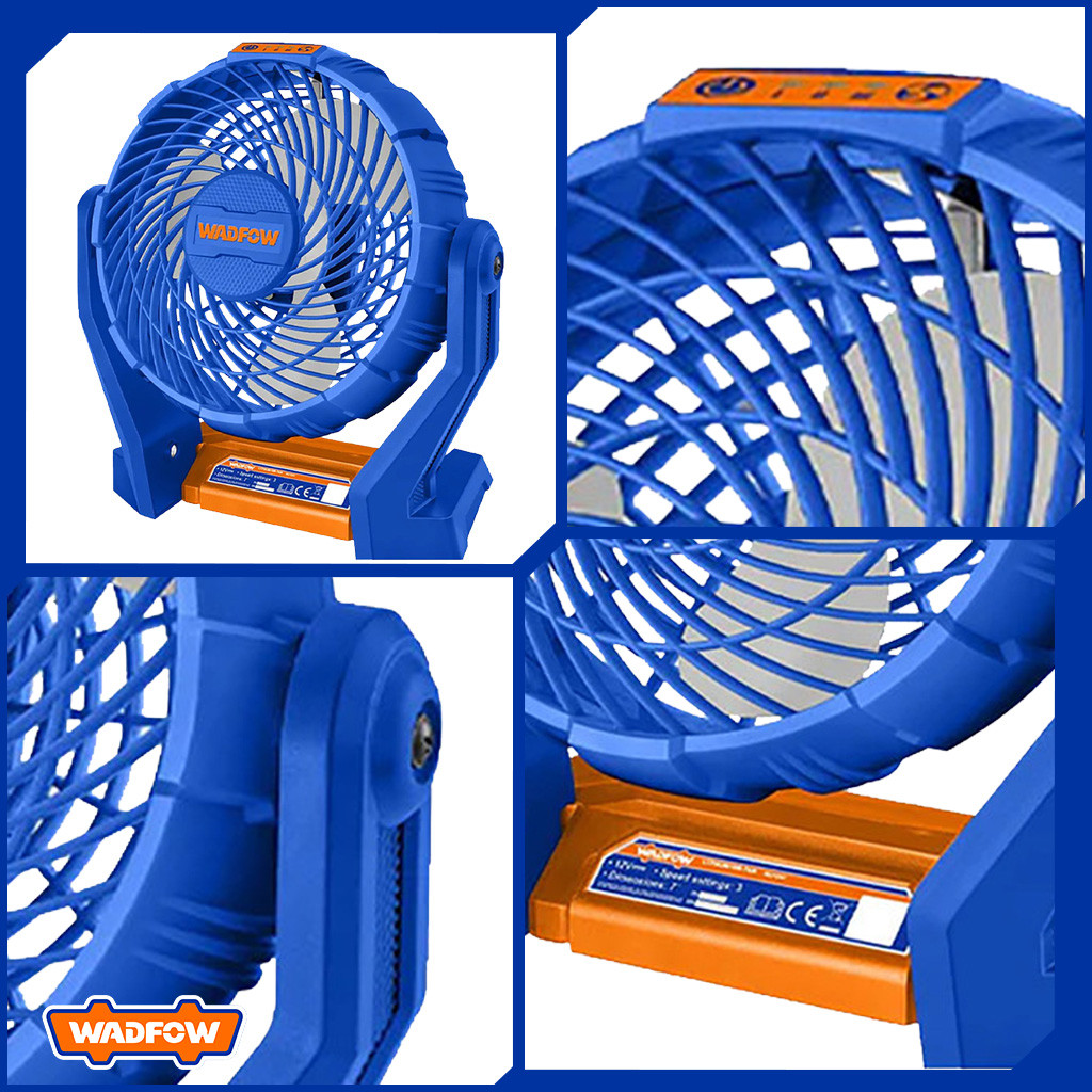 Wadfow S12 Series Lithium-Ion Cordless 7 Inch Fan / Electric Fan 12" WLF1507 (WCT) | Shopee ...