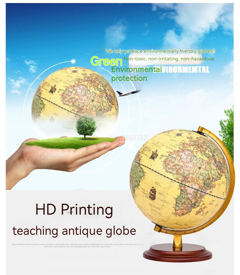 [Legend1] 20/25cm Retro Led World Earth Globe Map 360 Degree Rotating ...