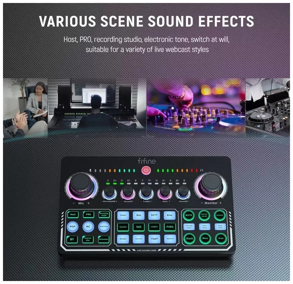 [CLEARANCE] Fifine SC6 Wireless Sound Mixer Streaming Console for ...