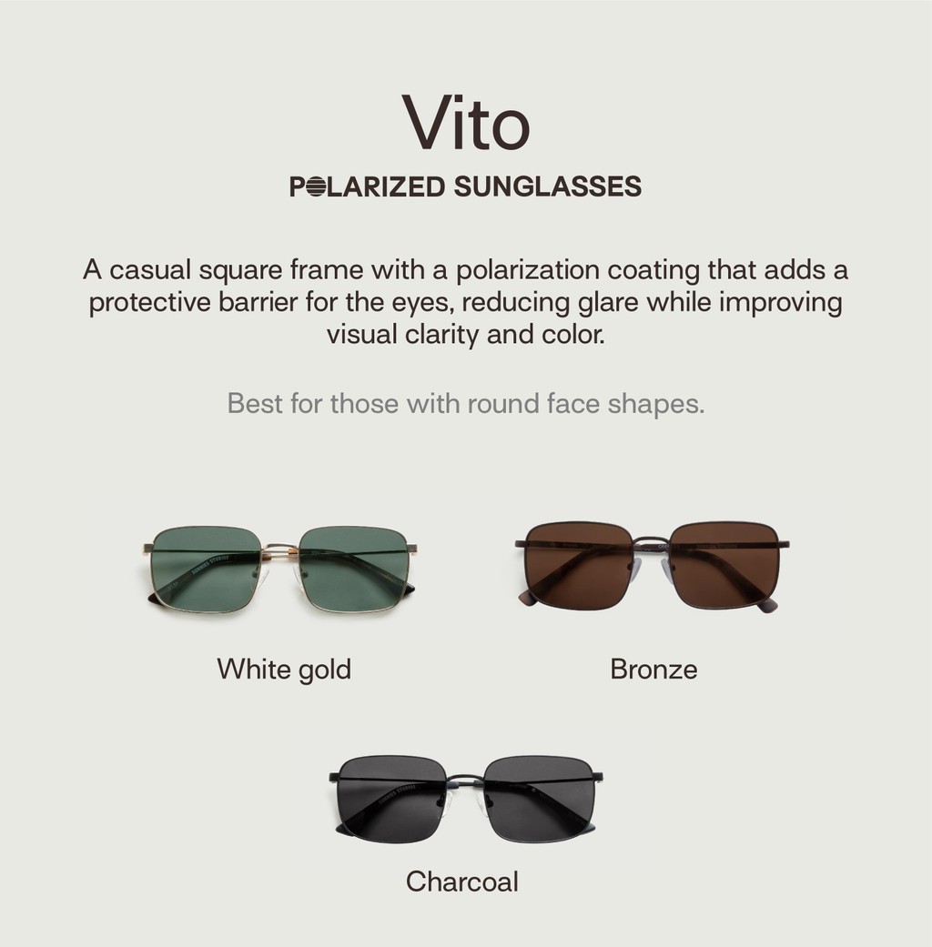 Sunnies Studios Vito (Square Polarized Sunglasses Shades for Men and ...