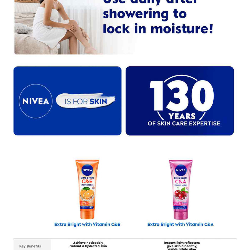 NIVEA Body Extra Bright C&A Vitamin Body Serum with Glutathione ...