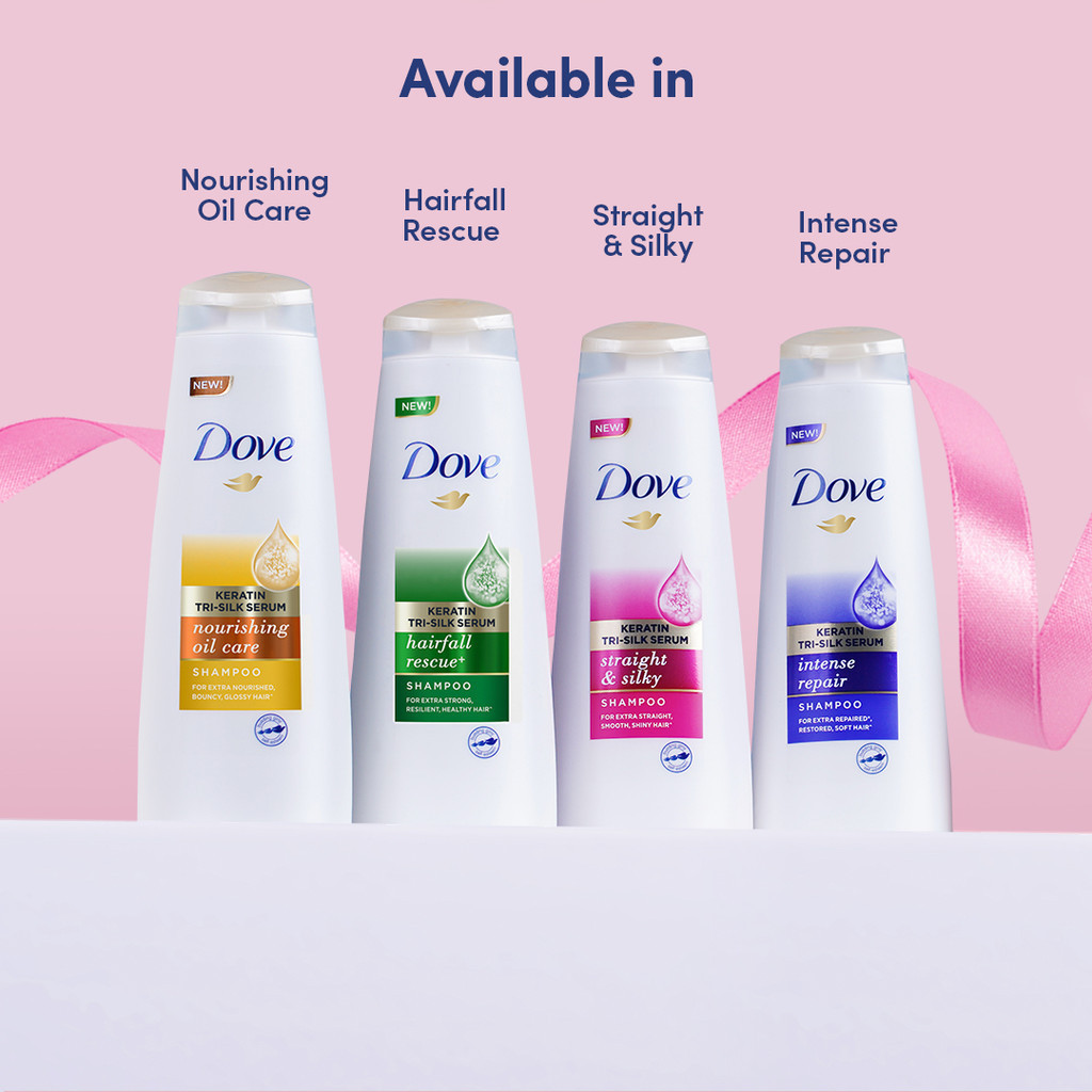 Dove Bio-Keratin Straight & Silky Shampoo 185mL for Straight, Smooth ...