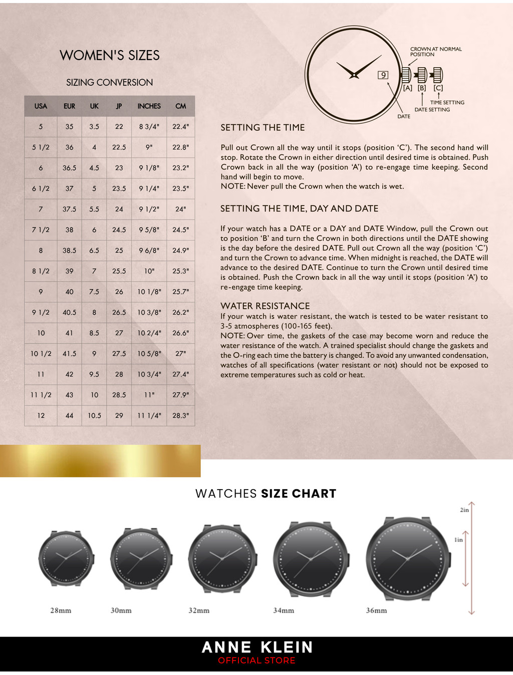 Anne Klein AK4018RDRG00CL | Shopee Philippines