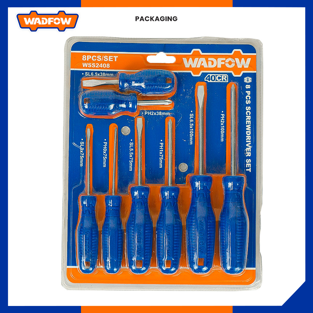 Wadfow 8Pcs Screwdriver Set 40cr Round Shank WSS2408 (WHT) | Shopee ...