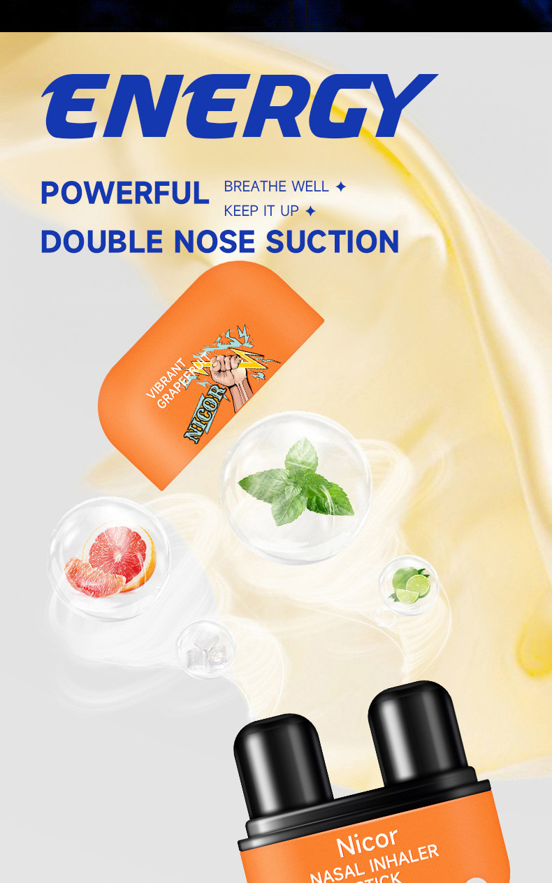 NICOR double energy bar inhaler liver cleansing nasal herbal inhaler ...