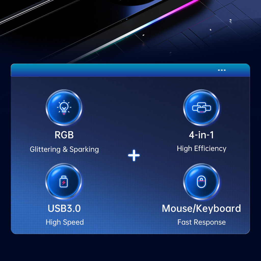 ORICO 4 Port USB-A RGB Hub w/ 5Gbps USB A & SD / TF 3.0 Outputs for ...