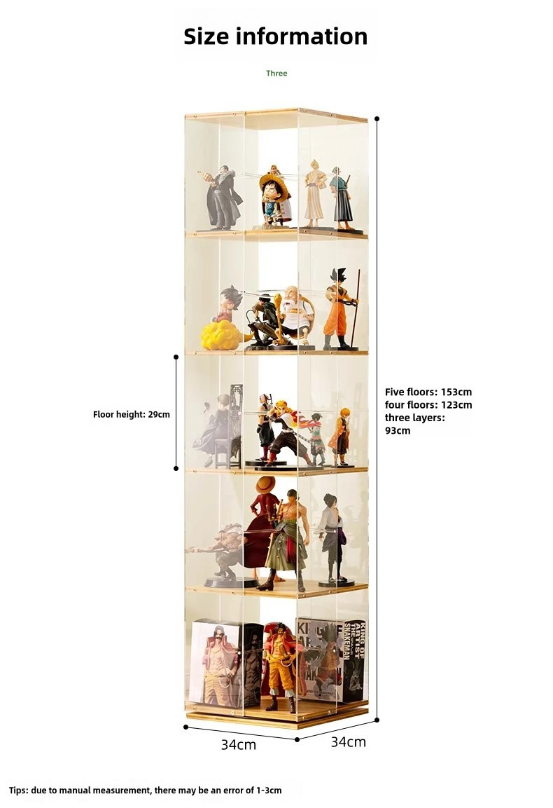 【COD】Rotating Display Cabinet For Toy 4/5Layers 360 ° Figurine ...