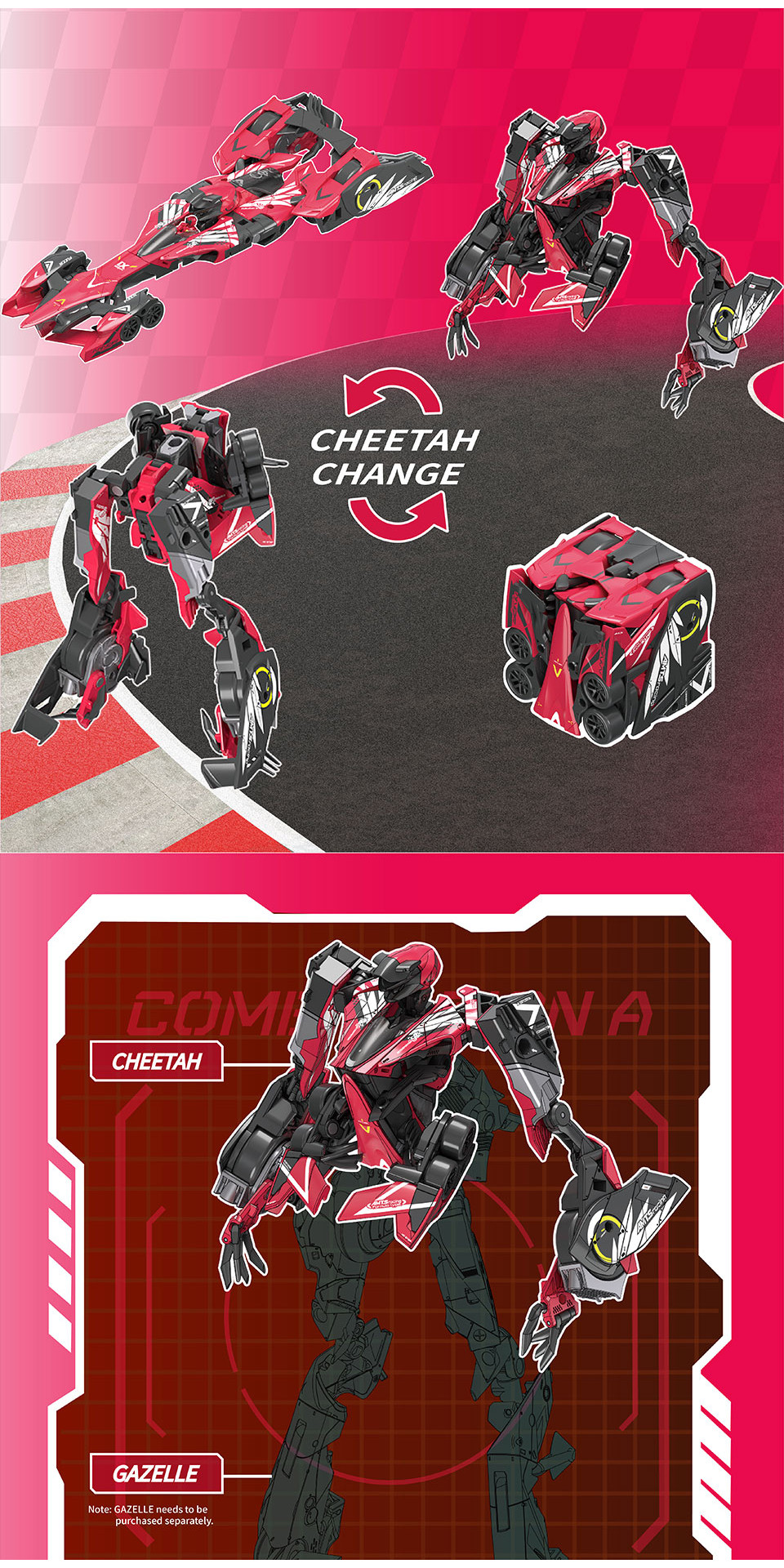 52TOYS Infinitybox IB-05 Cheetah Mecha Deformation Action Figure ...