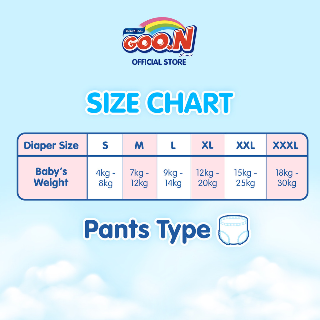 GOO.N Premium Soft Mommy Kiss Diaper Pants 54's (Medium) | Shopee Philippines