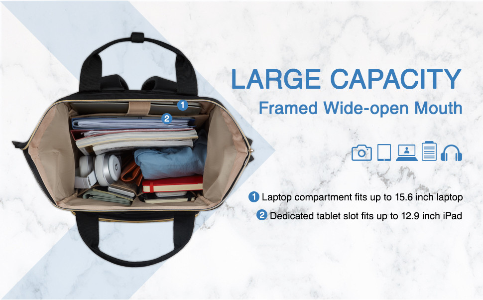 BAGSMART Multi-pocket Travel Backpack Handheld Laptop Backpack ...
