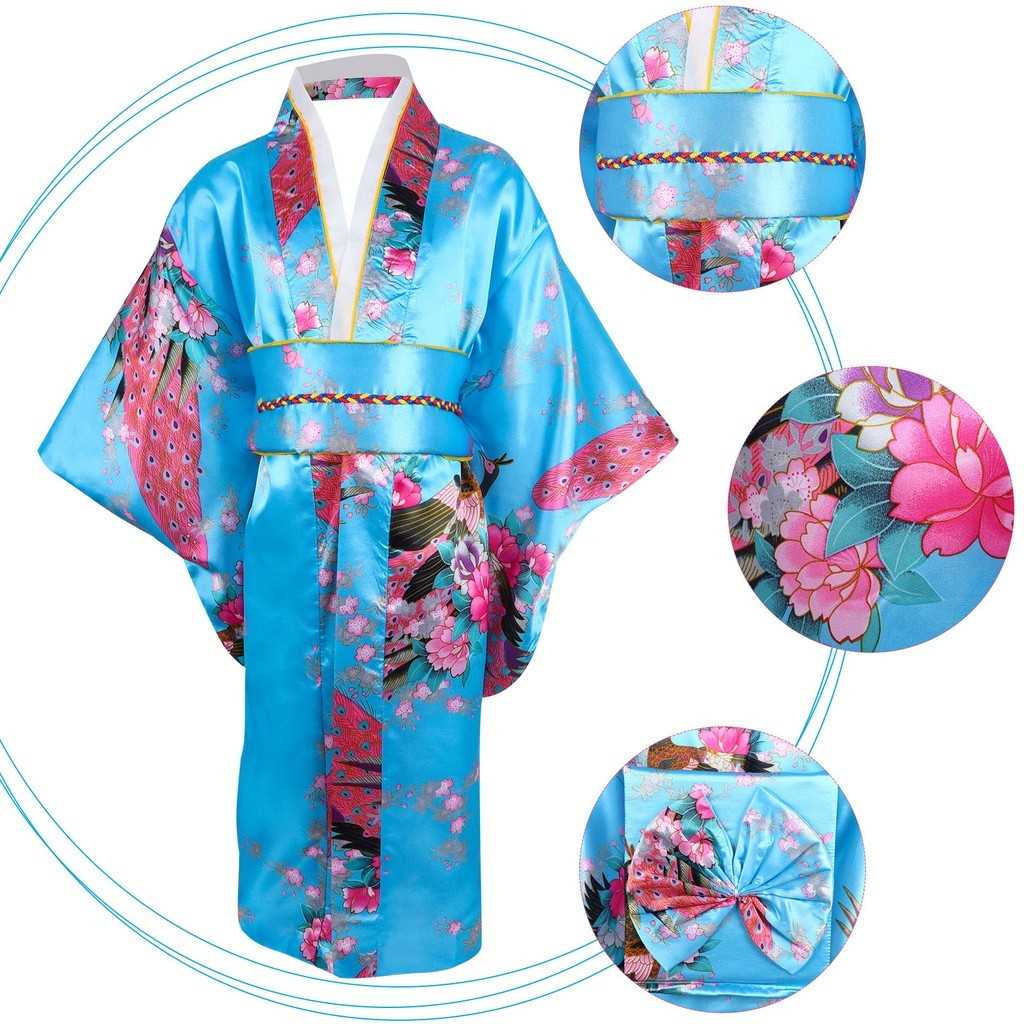 WMPH Japanese Traditional Dress Kimono Robe for Kids Girls Costume WMM ...