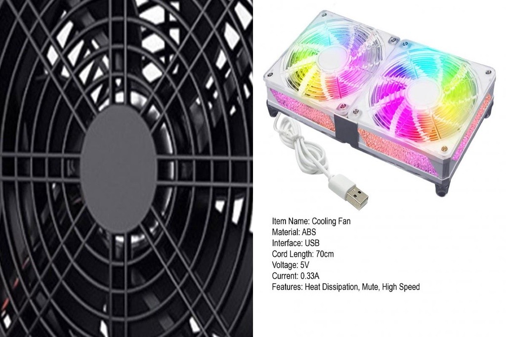 Cpu Cooler Fan Computer Accessories Mini Usb Computer Cooling Fan for ...
