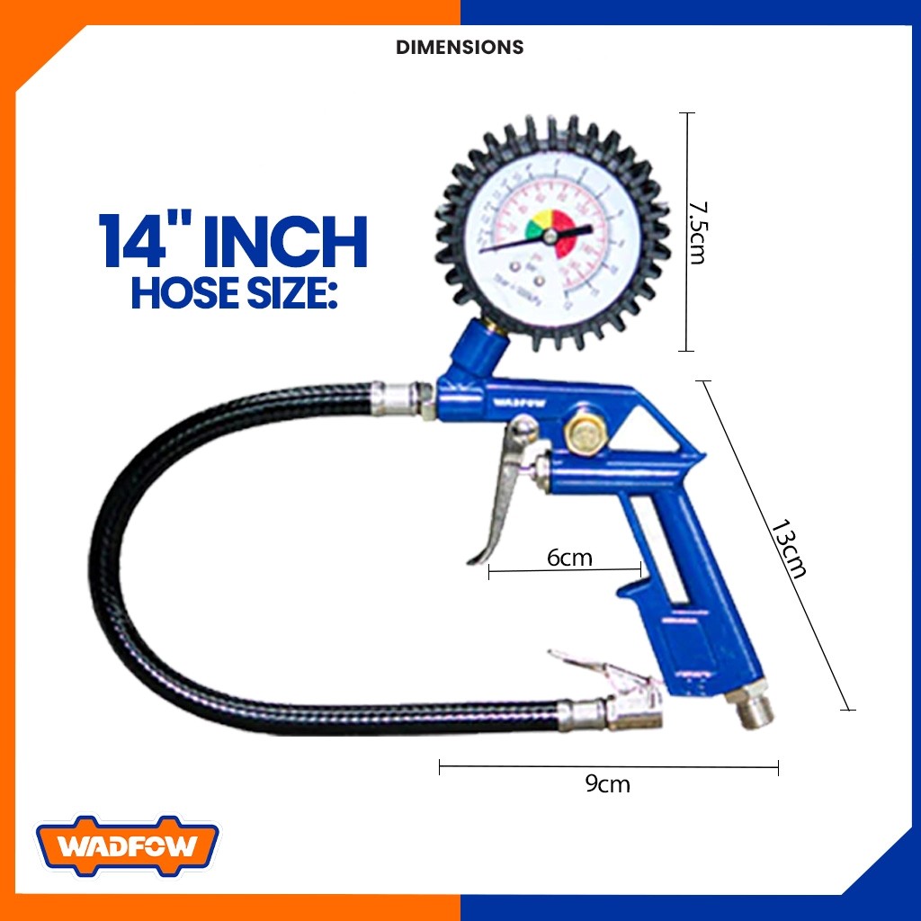 Wadfow 12bar(174psi) Air Tire Inflator / Inflating Gun WGA2612 (WHT ...