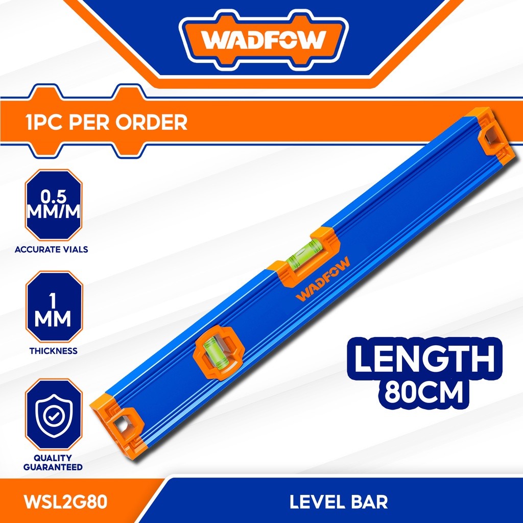 Wadfow 80cm Spirit Level Bar With Aluminum Thickness | Shopee Philippines