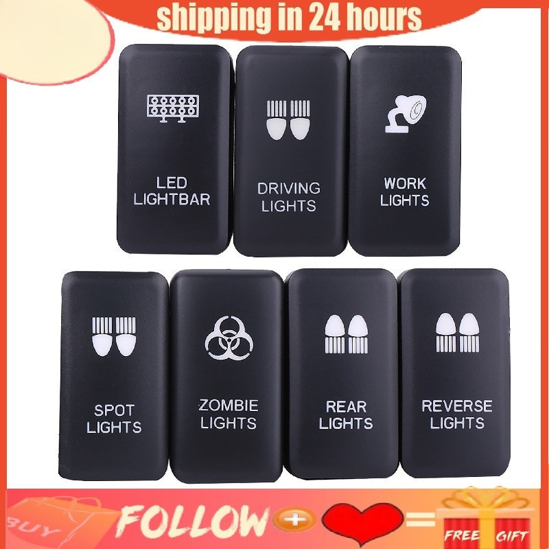ZR For 12V LED Car Auto On Off Rocker Toggle Switch for Toyota Hilux ...