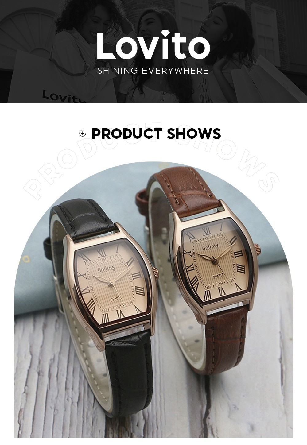Lovito Women Casual Plain Basic Quartz Watch L66AD056 | Shopee Philippines