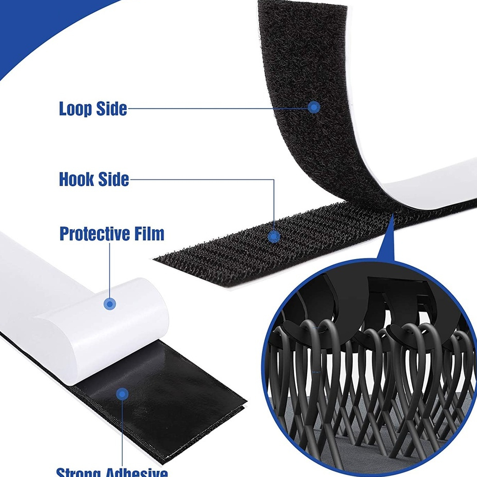 20mm 30mm 50mm Self Adhesive Velcro Magic Tape with Pair Hook and Loop Organizer Sold per Meter ...