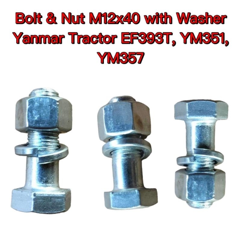Rotor Bolt M12X40 RX/Yanmar with washer rotovator blade yanmar tractor ...