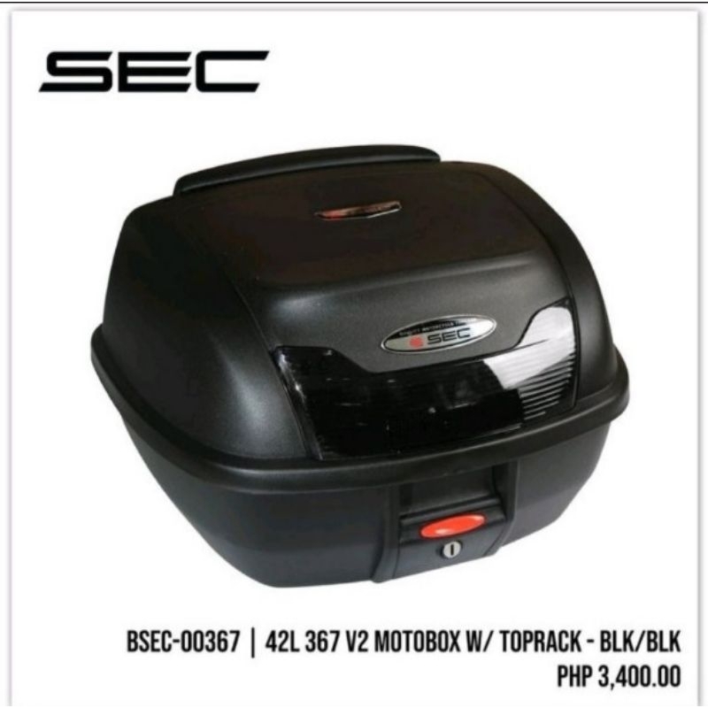 SEC Topbox V2 42 liters With toprack | Shopee Philippines