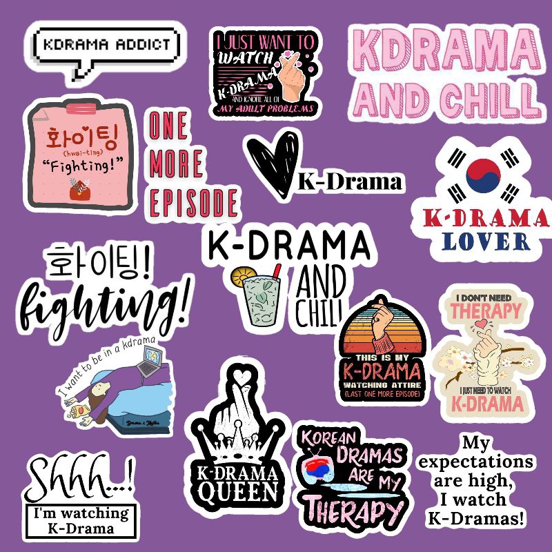 Kdrama Things Stickers | Vinyl Matte Laminated Waterproof and ...