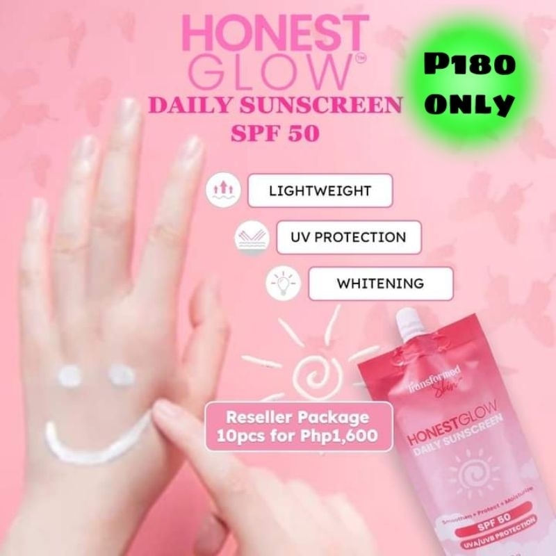 Honest Glow Sunscreen with SPF50 | Shopee Philippines