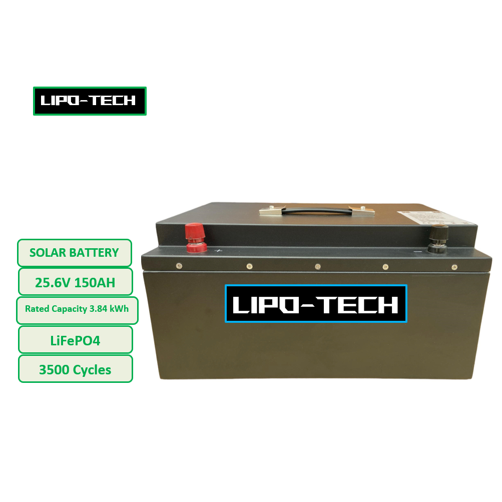 BRANDNEW Solar Battery LiFePO4 25.6V 150AH Lipo-Tech with Built-In BMS ...